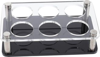 SOLUSTRE Acryl Schnapsglashalter mit Flachem Sockel Robuster Rostfreier Becherhalter für Party Bar Multifunktionales Design Praktisches Aufbewahrungsregal für 