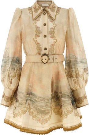 Zimmermann Femme, Robes, Beige, Taille: 42 FR Rebellion Marine Mini Dress