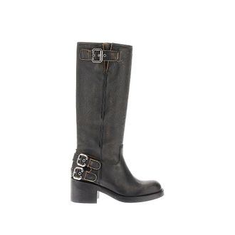 Chlo&eacute; Dakota grained leather boots Woman 36+