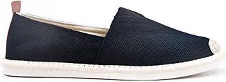 UOMO Design Espadrille Homme en Toile - Eric (Noir, Numeric_43)