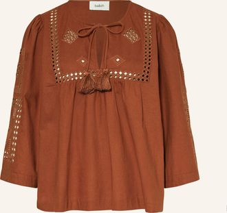 BA&SH Ba&Sh Bluse Malta Mit Lochspitze braun