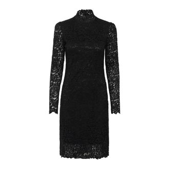 Saint Tropez Elegantes Schwarzes Spitzenkleid - - Dresses - Damen - Schwarzk - S