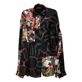 Dries Van Noten Hemd mit Marmor-Ton-Randdruck - - Blouses & Shirts - Damen - Mehrfarbig - S