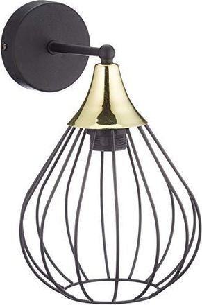 Homemania Wandleuchte, Metall, Schwarz, Gold