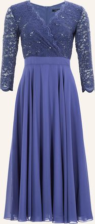 Swing Swing Cocktailkleid Mit 3/4-Arm Und Spitze blau