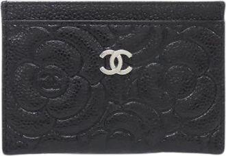 Chanel Pre-owned Caviar Skin Card Case - Femme - Pre-owned - Noir - Taille: ONE Size