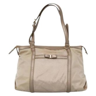 Ferragamo Pre-owned Nylon Handtasche - - Pre-owned - Damen - Beige - ONE SIZE