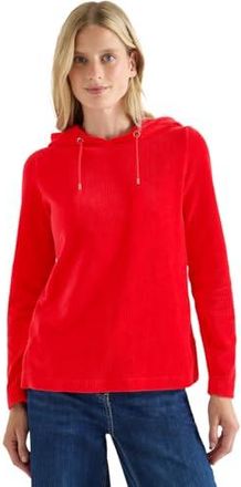 Cecil 3227757 Veste en Velours côtelé avec Capuche, Rouge Fiery, XXL Femmes