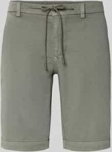 M.A.C Regular Fit Bermudas mit Bindeg&uuml;rtel und franz&ouml;sischen Eingrifftaschen