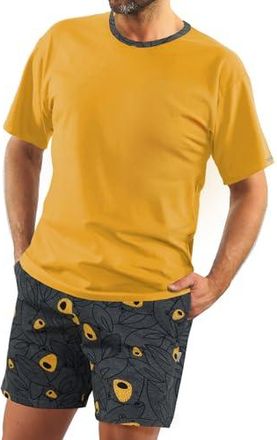 Sesto Senso Pyjama Homme Court Coton Vetements De Nuit Ensembles Manche Courte Pantalon Courts XXL 2422-21