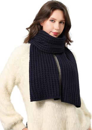 DonDon Schal Damen Winter Winterschal Strickschal - Navyblau