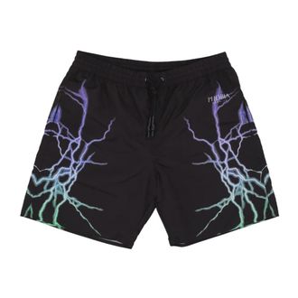Phobia Archive Bicolor Lightning Print Swim Shorts - - Swimwear - Herren - Schwarzk - XL