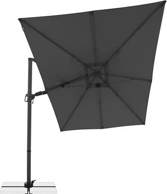 Doppler Style Sonnenschirm für den Garten - Ampelschirm 300 cm x 220 cm in Dunkelgrau
