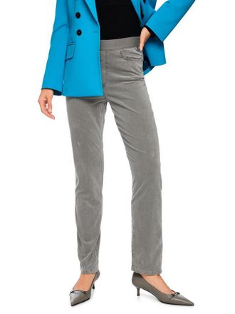 Marc Cain Schlupfhose City Tours Premium Damenmode aus Samt, Model: Siena, Stretchbund, normale Leibh&ouml;he