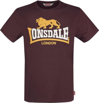 Lonsdale Mens HOLMPTON T-Shirt, Oxblood, Extra Large