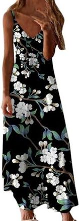 Generic Robes amincissantes pour femme, robe d&eacute;t&eacute;, jupe longue, coupe ajust&eacute;e, 2026, Noir, XXL