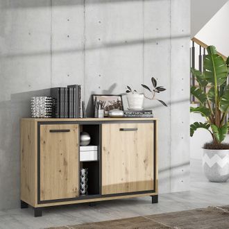 Red Living home24 Kommode IV 120 x 81 x 42cm Braun