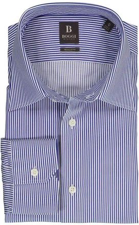 Boggi Milano Herren Hemd blau Baumwolle
