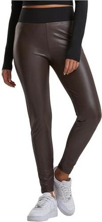 Urban Classics Legging Taille Haute en Cuir synthétique pour Femme Pantalon de Yoga, Marron, XXXXXL
