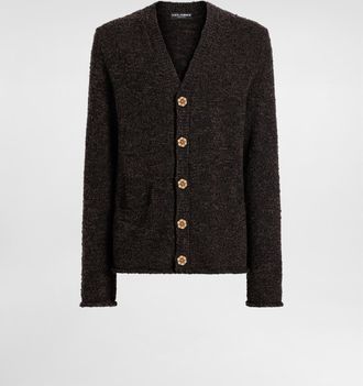 Dolce & Gabbana Virgin Wool Cardigan - Mann Collection Multicolor 44