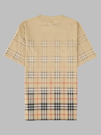 Burberry Check Print T-Shirt - Beige