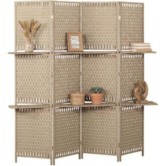 HOMCOM Paravent HOMCOM Papier 181x180x1.6cm naturel