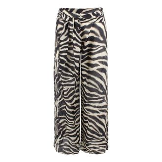 Ermanno Scervino Femme, Pantalons, Multicolore, Taille: 38 FR Pantalon Fluide en Coton et Soie avec Taille Couliss&eacute;e