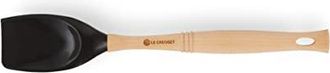 LE CREUSET Le Creuset Petite Spatule Cuill&egrave;re avec T&ecirc;te Amovible en Silicone, Silicone/Bois, Onyx, 93007603140002