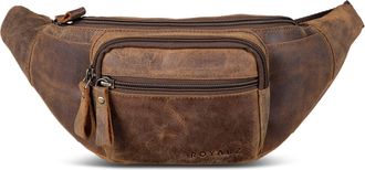Royalz Alabama Gürteltasche Leder Herren Damen Bauchtasche Retro Vintage Look Hüfttasche flach Brusttasche Brustbeutel Echtleder | Verstellbarer Gurt bis 130