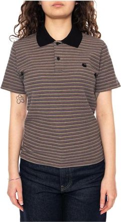 Carhartt Work in Progress Femme, Tops, Brun, Taille: 36 FR S/S Dion Polo