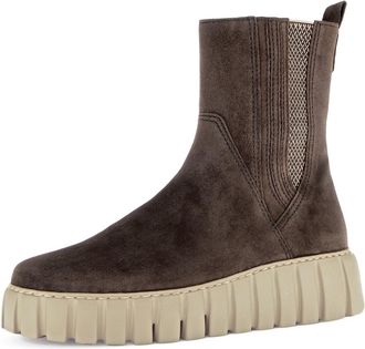 Gabor Damen Chelsea Boots, Frauen Stiefeletten,Moderate Mehrweite (G),uebergangsstiefel,Schlupfstiefel,flach,ENGL.Brown (Micro),36 EU / 3.5 UK