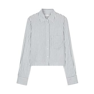 Closed Kurze Hemdbluse aus Lyocell. Closed - - Blouses & Shirts - Damen - Wei&szlig; - S