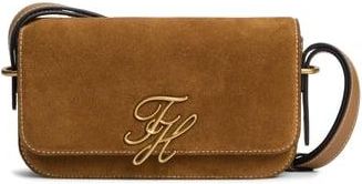 Tommy Hilfiger Sac &agrave; bandouli&egrave;re en cuir su&eacute;d&eacute;