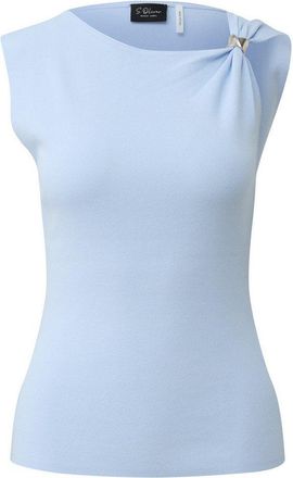 s.Oliver Rundhalspullover Strickpullunder Feinstrick-Top mit Zierring am Tr&auml;ger