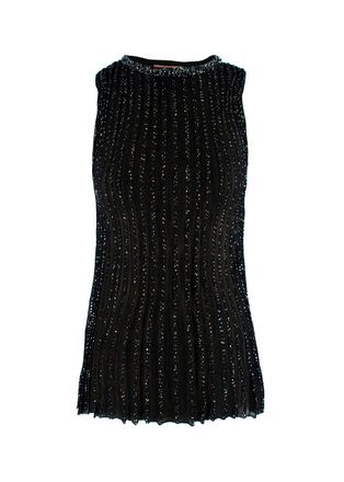 Missoni Black Sequin Tank Top Size XXS