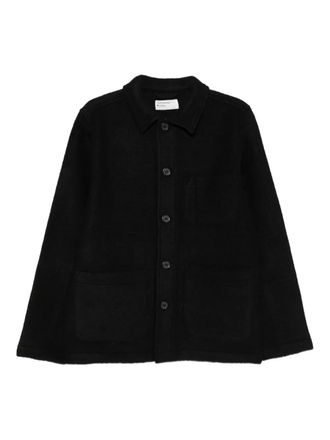 Universal Works veste boutonn&eacute;e &agrave; poche plaqu&eacute;e - Noir