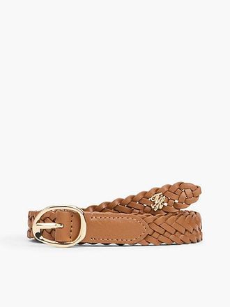 Tommy Hilfiger Ceinture tress&eacute;e en cuir &agrave; boucle sculpt&eacute;e