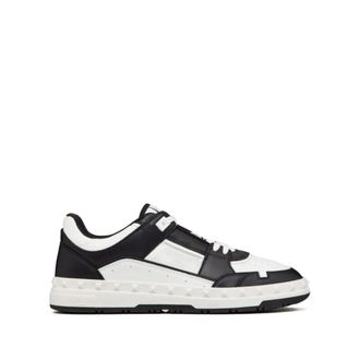 Valentino Garavani Freedots Schwarze Ledersneakers - - Shoes - Herren - Schwarzk - 45 EU