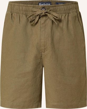 Barbour Shorts Mit Leinen gruen