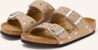 Birkenstock Pantoletten Arizona Rivet Border Mit Nieten beige