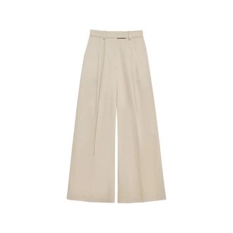 Anine Bing Femme, Pantalons, Beige, Taille: 52 FR Wide Leg Pantalons