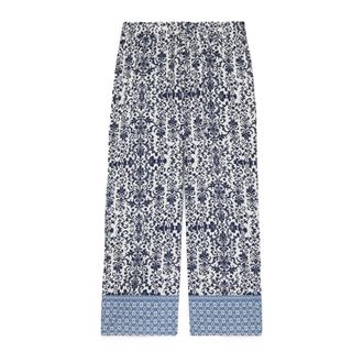 Fiorella Rubino Femme, Pantalons, Bleu, Taille: 52 FR Pantalon Wide Leg en viscose