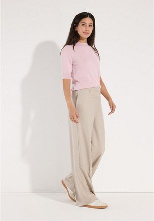 More & More Rundhalspullover zeitloser, femininer Halbarmpullover