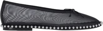 Alexander Wang Lina Studded Mesh Ballerinas - Black - Gr. 37,5 (EU) - in Schwarz