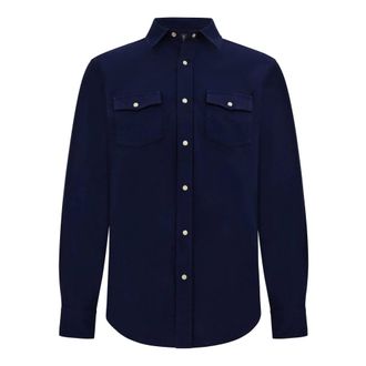 Boggi Milano Homme, Chemises, Bleu, Taille: S Chemise en coton Regular Fit