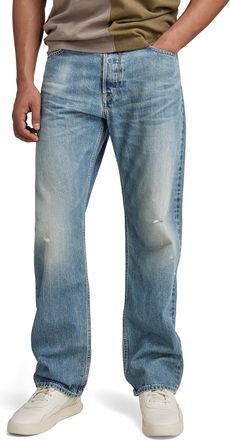 G-Star Herren Dakota Regular Straight Jeans Blau (Antique Faded Niagara Destroyed D23691-D315-D886) 33W / 34L