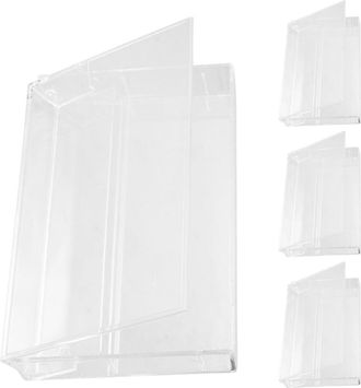 NUOBESTY 4 St&uuml;ck Vintage Kassettenaufbewahrungsboxen aus Transparentem Kunststoff Passgenaue Audiokassettenh&uuml;llen zum Schutz und Ersatz f&uuml;r Sammler Djs und Sel