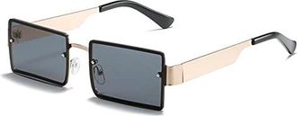 Generic Lunettes de soleil en métal à monture carrée pour hommes et femmes pare-soleil de vacances en plein air (couleur : A, taille : moyen) 2026