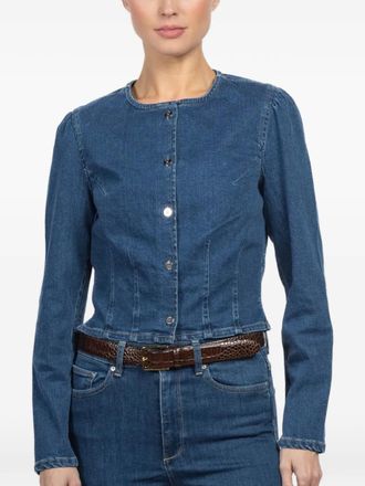 DL1961 puff-sleeve buttoned blouse - Blau