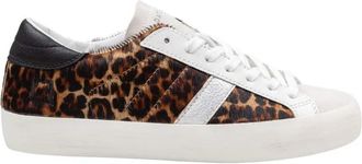 D.A.T.E. Low-Top Sneaker - D.A.T.E. Animal-Print Pony Skin Hill Low Sneakers - Gr. 36 (EU) - in Wei&szlig; - f&uuml;r Damen